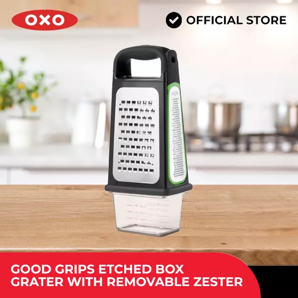 OXO Houseware Good Grips Etched Box Grater with Removable Zester | Shopee Philippines