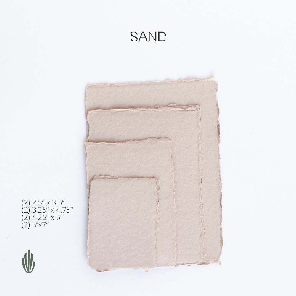 Size Sample Pack Indian Handmade Cotton Rag Deckle Edge Paper | Shopee ...