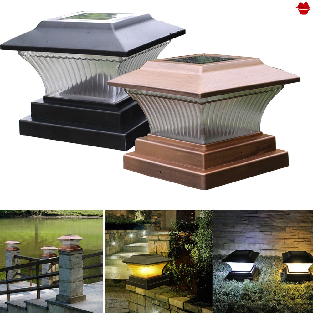 home lifeLampu Solar LED Pillar Light Outdoor Gate Ligh Solar Powered ...