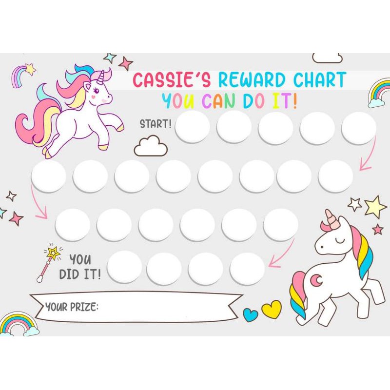 [COD] Personalized Laminated Reward Velcro Chart | Shopee Philippines