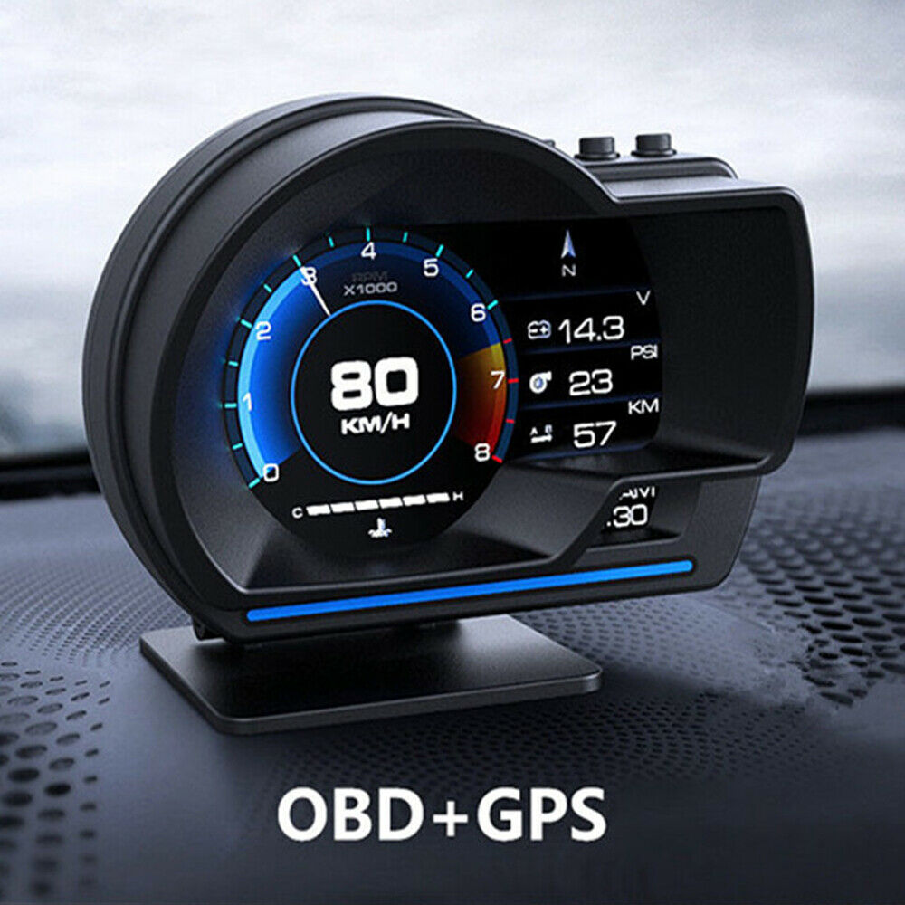 OBD+GPS OBD2 P6 Smart Gauge Digital Meter Alarm Speed Gauge display ...