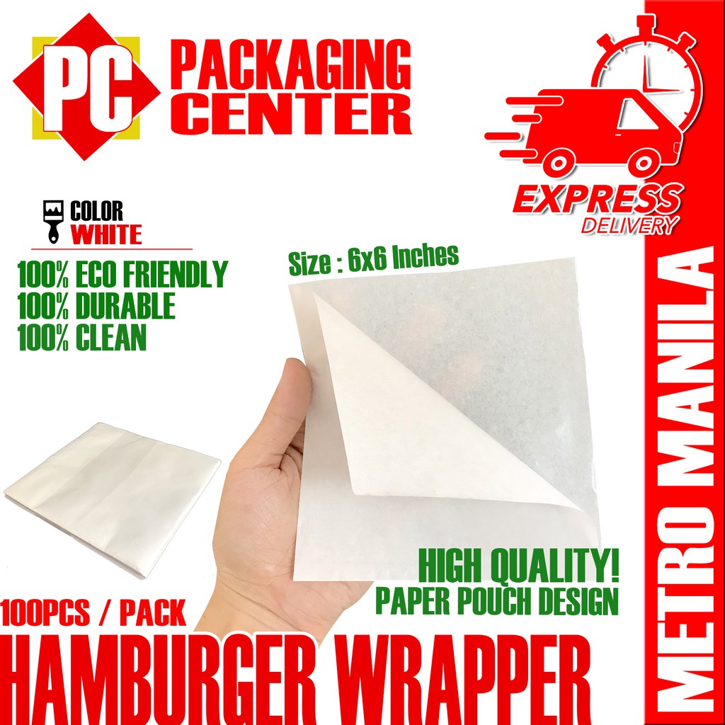 Hamburger Paper Wrapper by 100pcs per pack Metro Manila Express ...