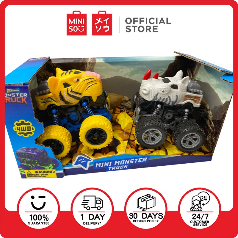 MINISO 10U Dinosaur Series Inertial Cars - 2 Pack (Rhinoceros,Tiger ...