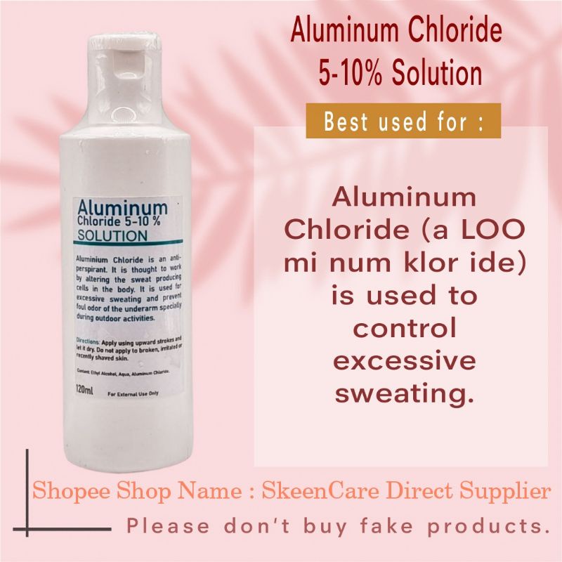 120ml Aluminum Chloride 5%-10% Solution (Anti Perspirant) | Shopee ...