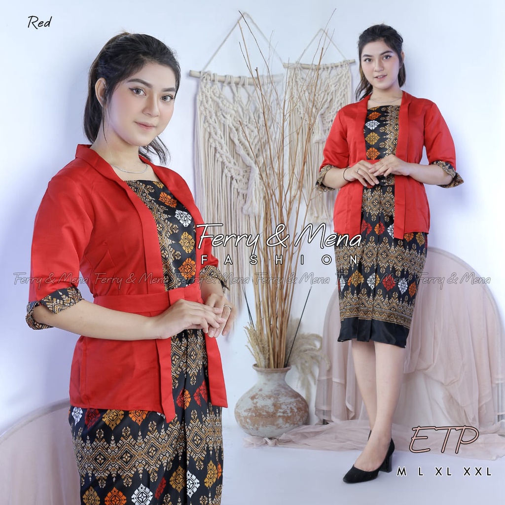 Beb SHOPP Short Tilley Kebaya/Short Sleeve Tillera Kebaya Suit (ETP ...