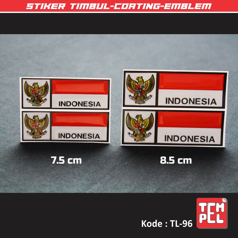 Embossed Cutting Sticker/Coating/Emblem/Embos/3D Indonesian Flag Garuda ...