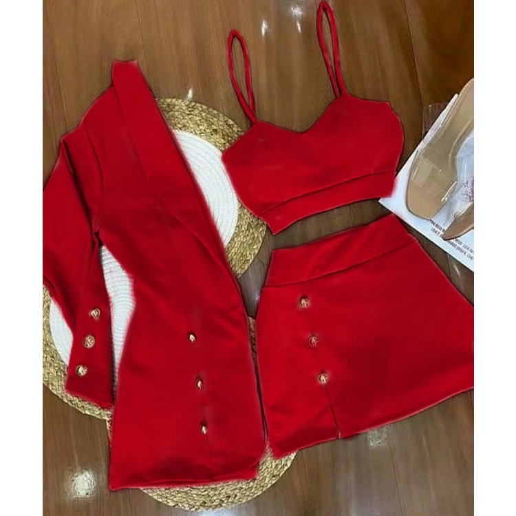 3in1 blazer terno shorts set korean casual set terno for women | Shopee ...