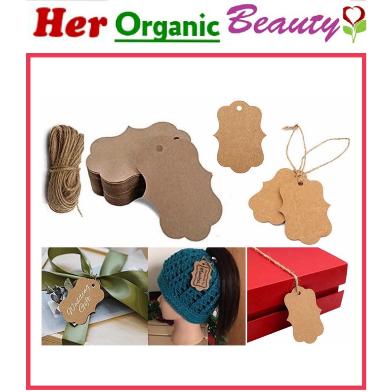 Kraft Paper Gift Tags BROWN (Fancy Shape) | Shopee Philippines