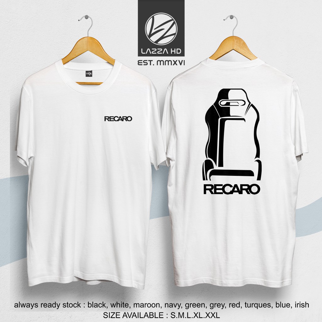Recaro SR3 Seat Distro T-Shirt Automotive T-Shirt Front And Back ...
