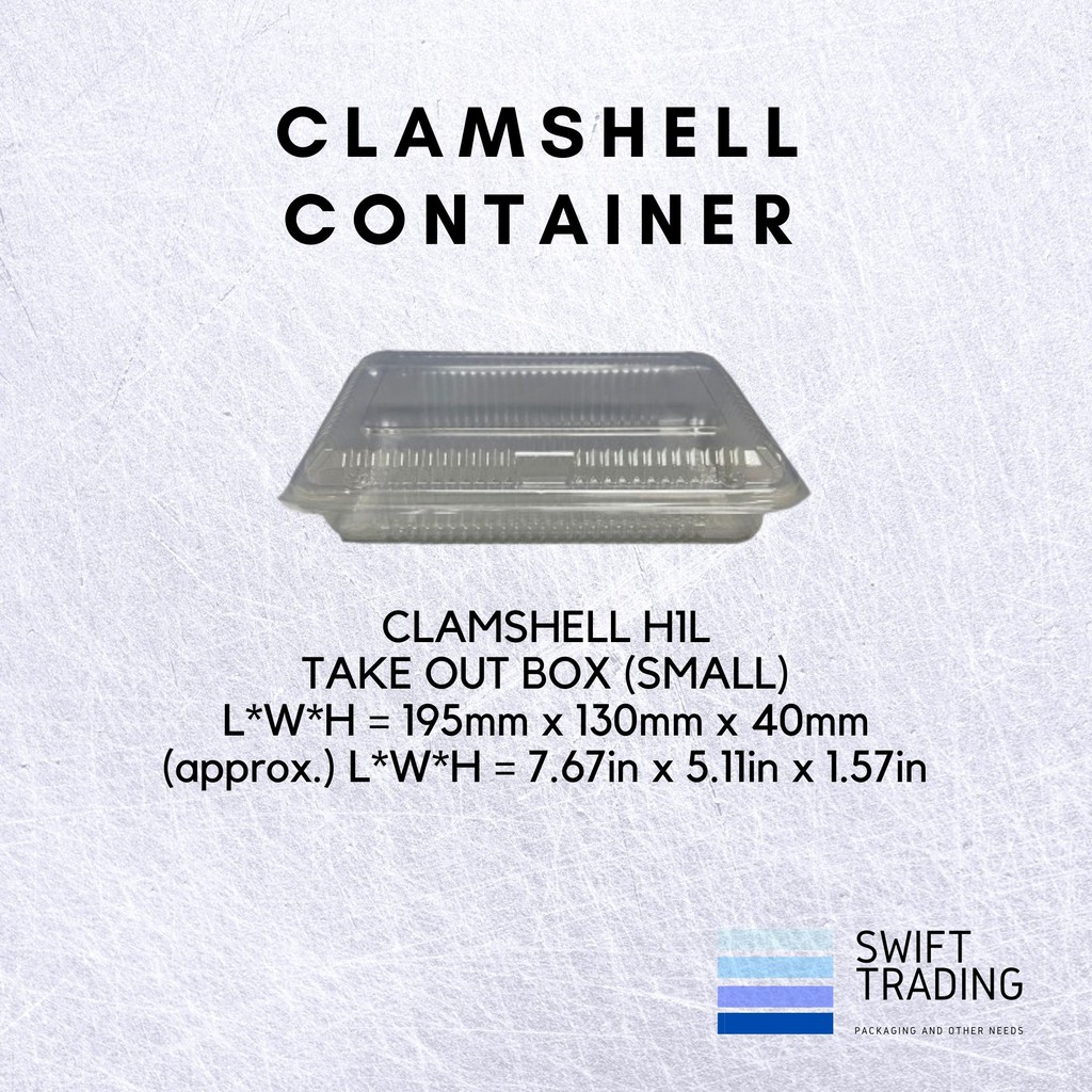 Clamshell Packaging Container OPS Plastic Material [ Take Out Box (S ...