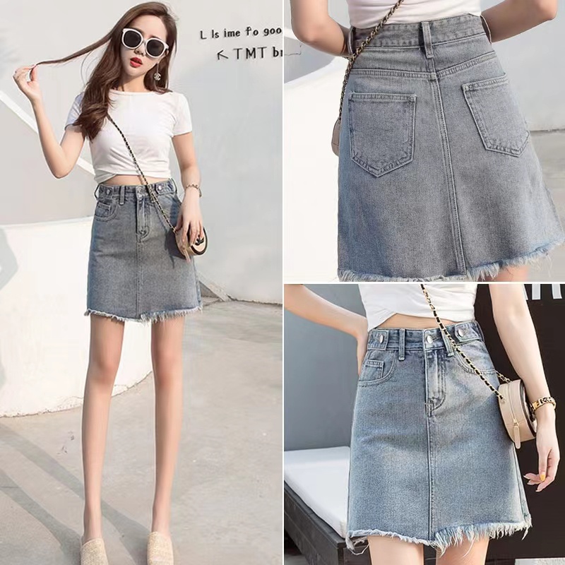 EMILY Korean Ladies Fashion Denim Skirt High Quality | Shopee Philippines