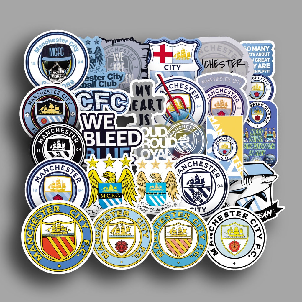 Manchester City Football Club Pack Stickers 12pcs | Shopee Philippines
