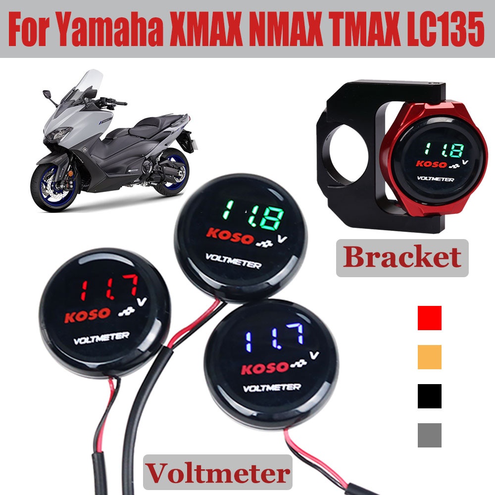 Motorcycle KOSO Voltmeter Digital Voltage Display Meter Volt Gauge ...