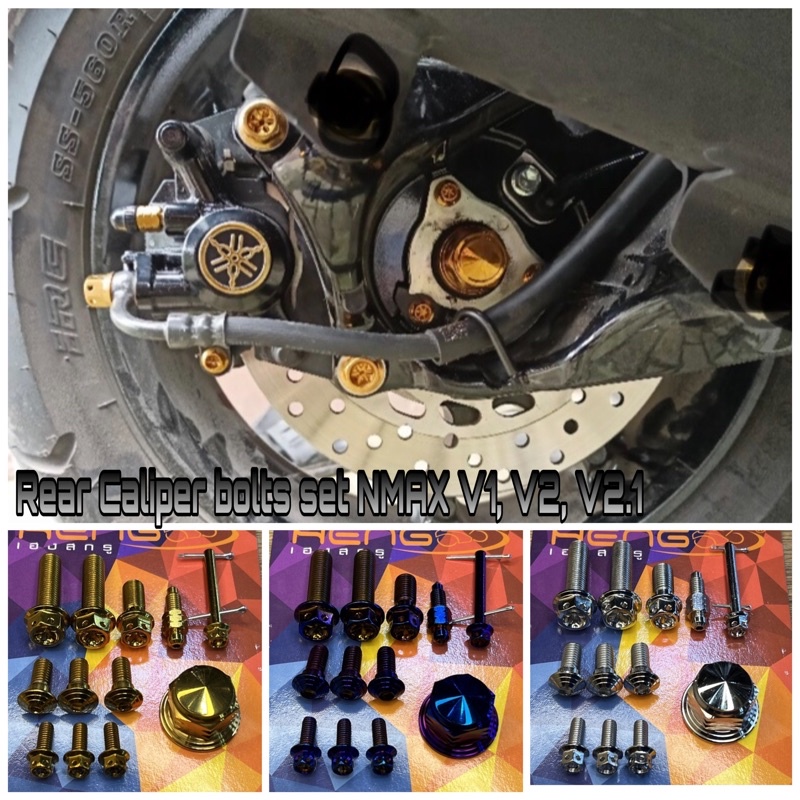 Heng Rear Bolts for Nmax v1/v2/v2.1 (SOLD AS SET *12 PCS*) | Shopee ...