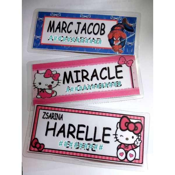 Back to School Laminated Name Tag for Kids ( without id lace ) | Shopee ...