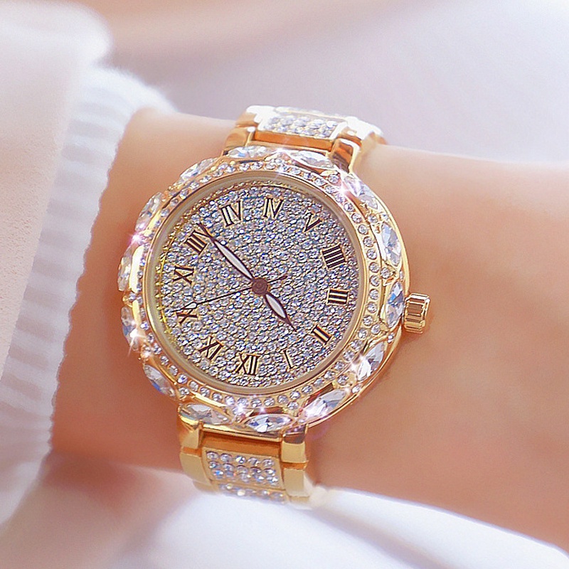 Fashion Top Brand Luxury Women Bracelet Watches Ladies Rose Gold ...