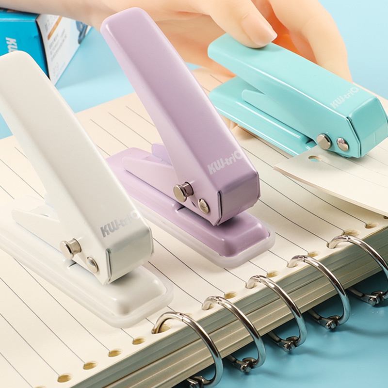 Mini One Hole Paper Puncher with Iron Rings Loose-leaf/Index Page/Word ...
