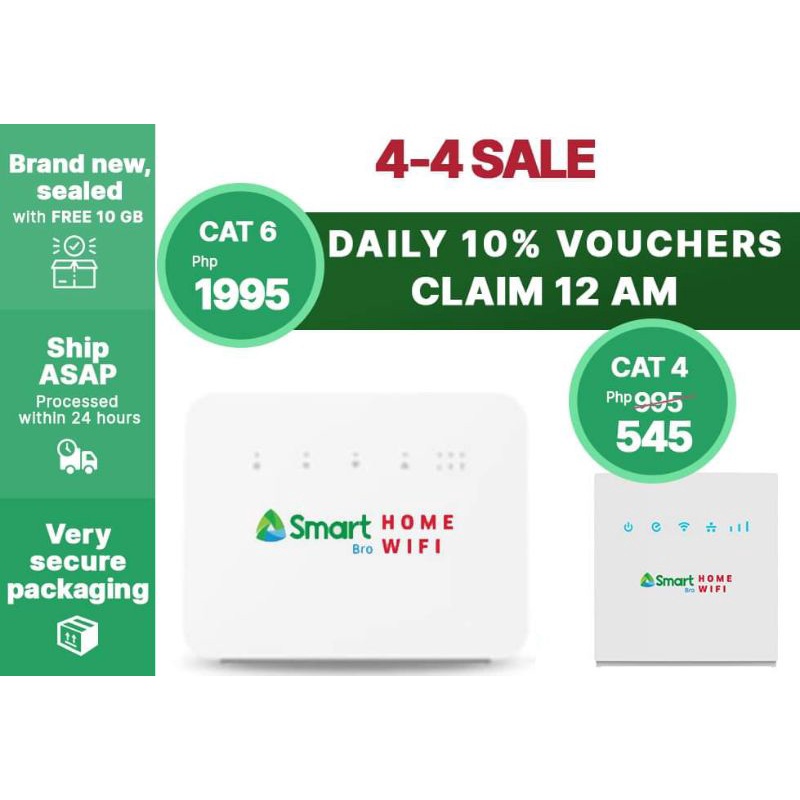 PLDT Home Prepaid Wifi Boosteven CAT6 CAT4 (Smartbro)★1-2 days delivery | Shopee Philippines