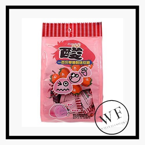 Acid Candy Lot 100 Sour + Gummy Strawberry / Kenyal Candy (100gr ...