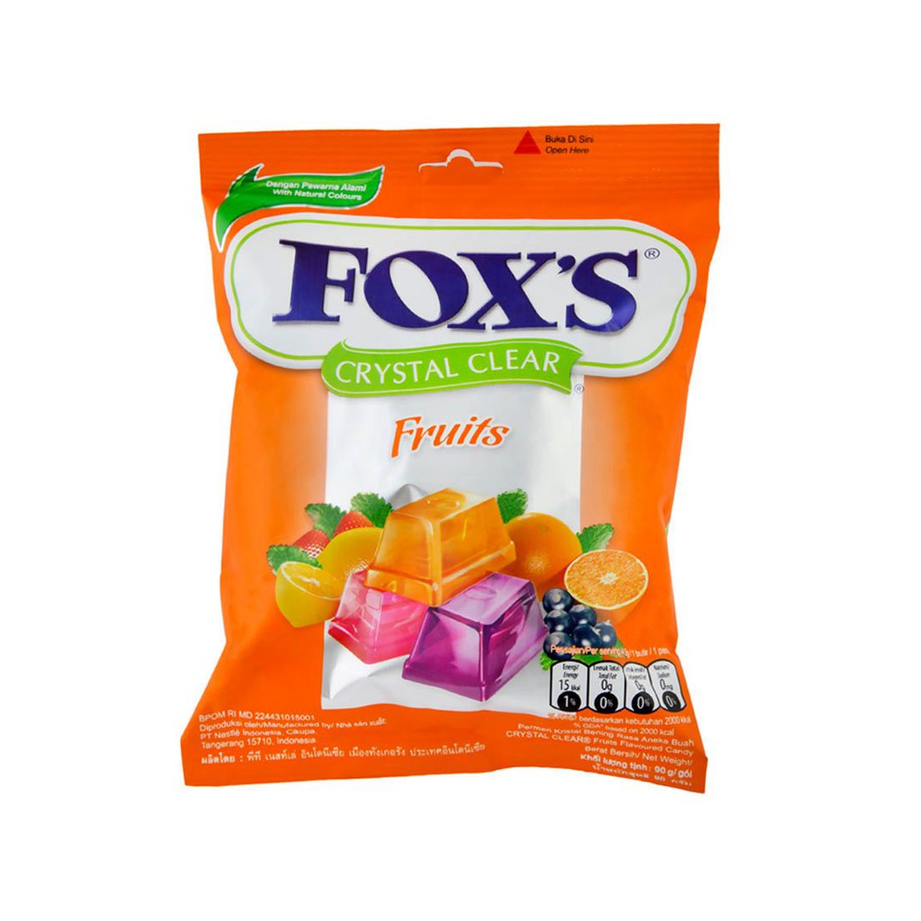 Fox's / FOXS Crystal Clear Fruits Bag 90g | Shopee Philippines