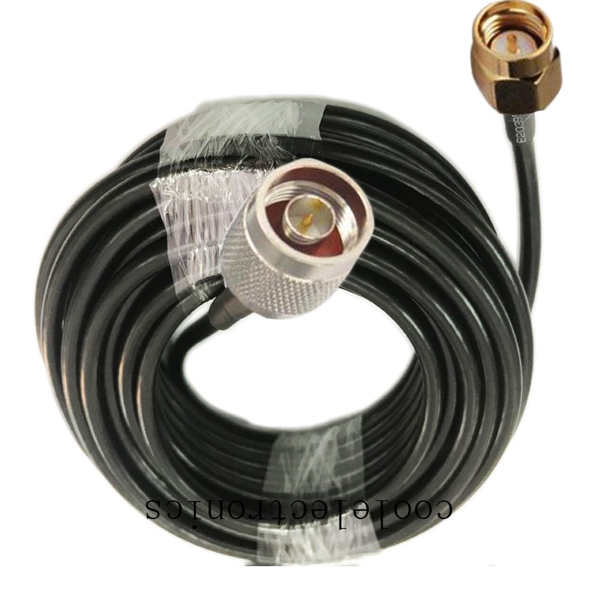 N Male to SMA Male Connector RG58 50-3 RF Coax Coaxial Cable 50ohm 1m 2m 3m 5m 10m 15m 20m ...