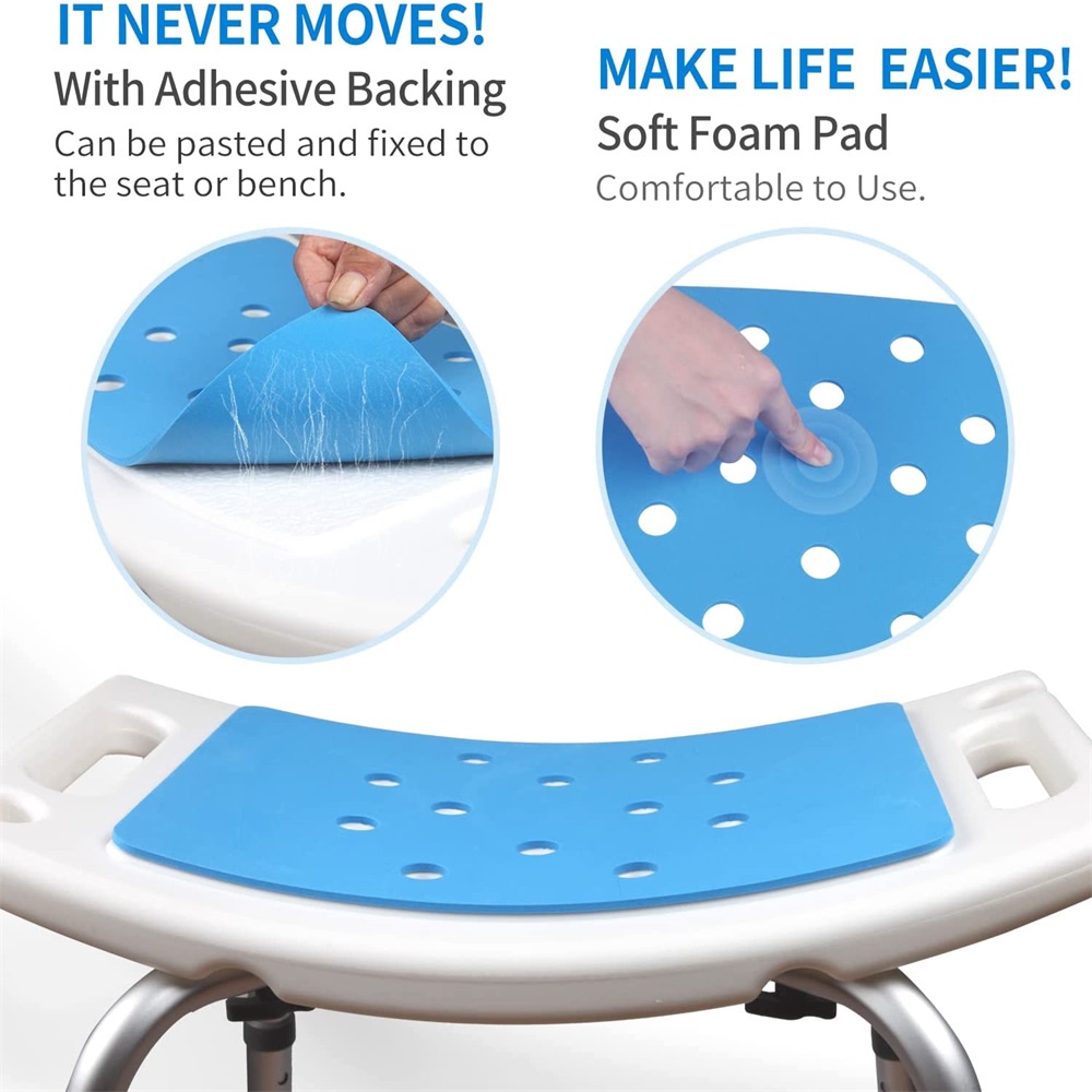 Adjustable Height Bathroom Stool chair cushion Safe Anti-fall Bath Tub ...