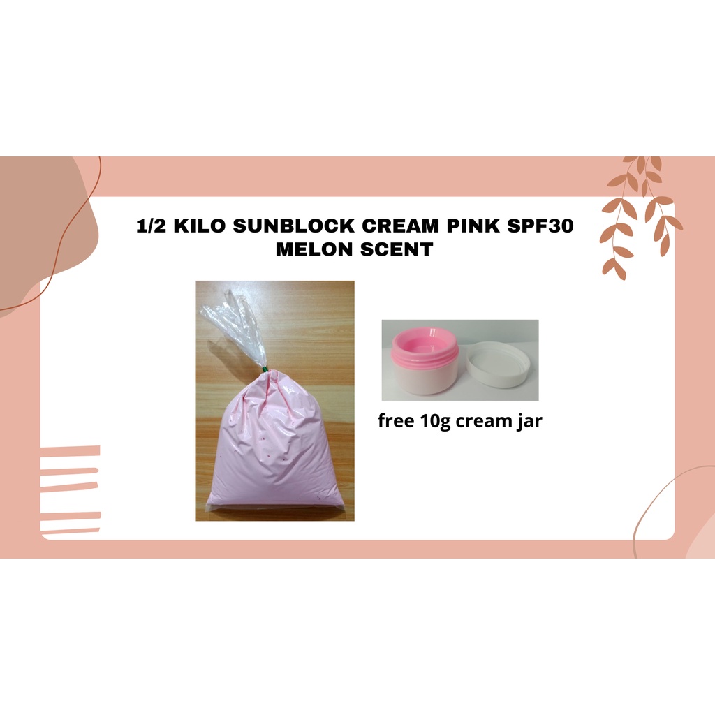 1/2 (Half) Kilo Sunblock Pink SPF50 with 10g Cream Jar | Dermatologist ...