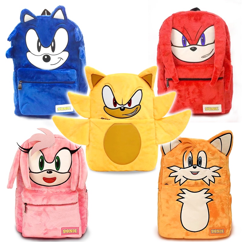 Sonic The Hedgehog Cartoon Backpack Cute Children's School Bags Gift ...