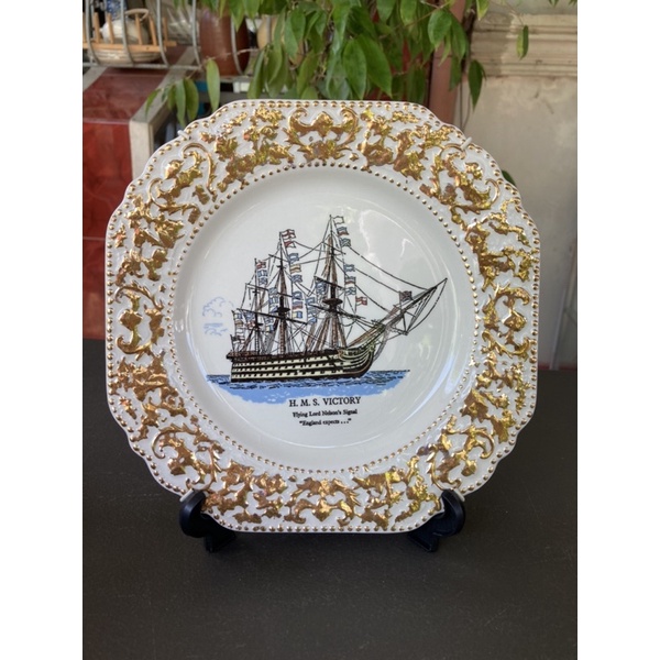 Japan surplus Trafalgar battle vintage collector ceramic deco plate ...