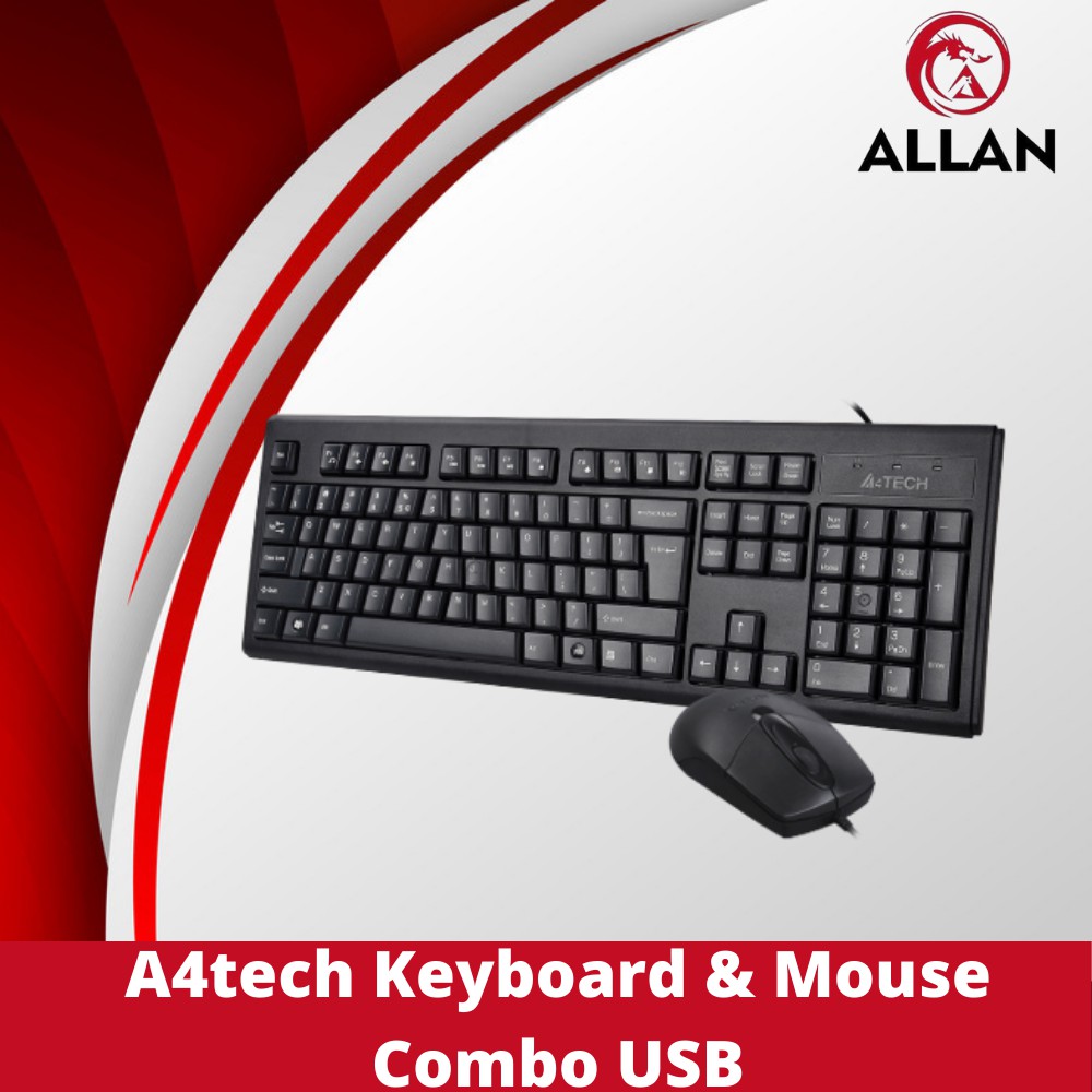 Allan A4TECH MOUSE + KEYBOARD COMBO USB (KRS-8372) | Shopee Philippines