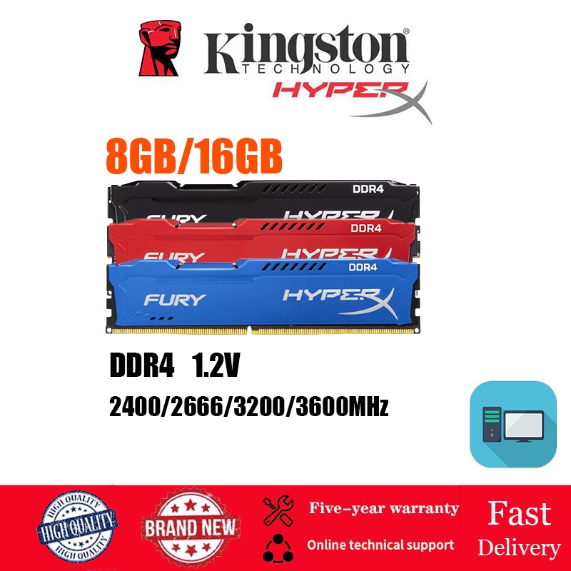 【IN STOCK】Kingston Hyperx Fury DDR4 8GB 16GB 2400MHz 2666MHz 3200MHZ ...