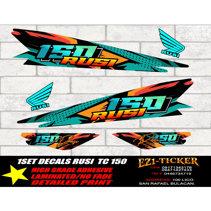 RUSI TC 150 DESIGN 2 DECALS | Shopee Philippines