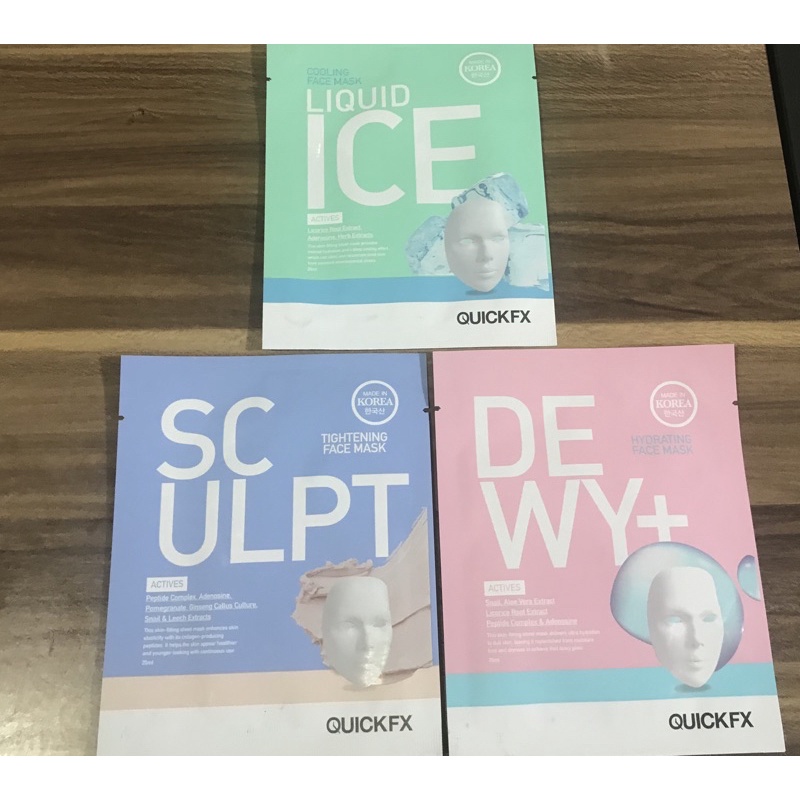 Quick Fx Liquid Ice/Tightening/Hydrating Face Mask 25ml | Shopee ...