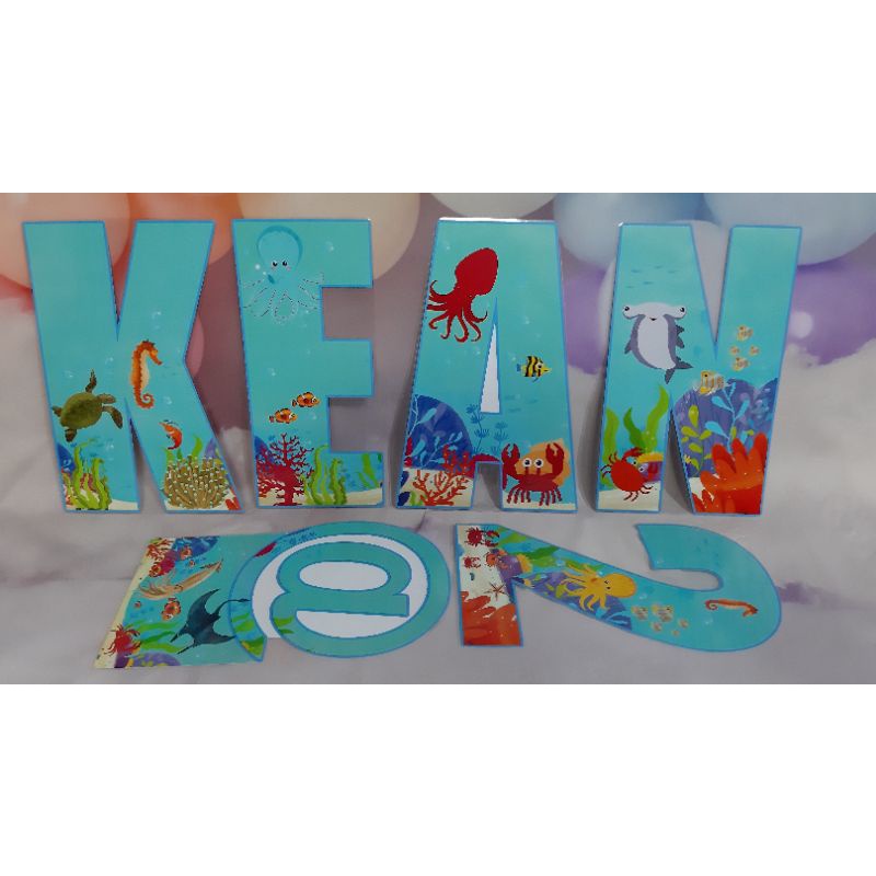 UNDER THE SEA letter standee ( sold per piece!) | Shopee Philippines