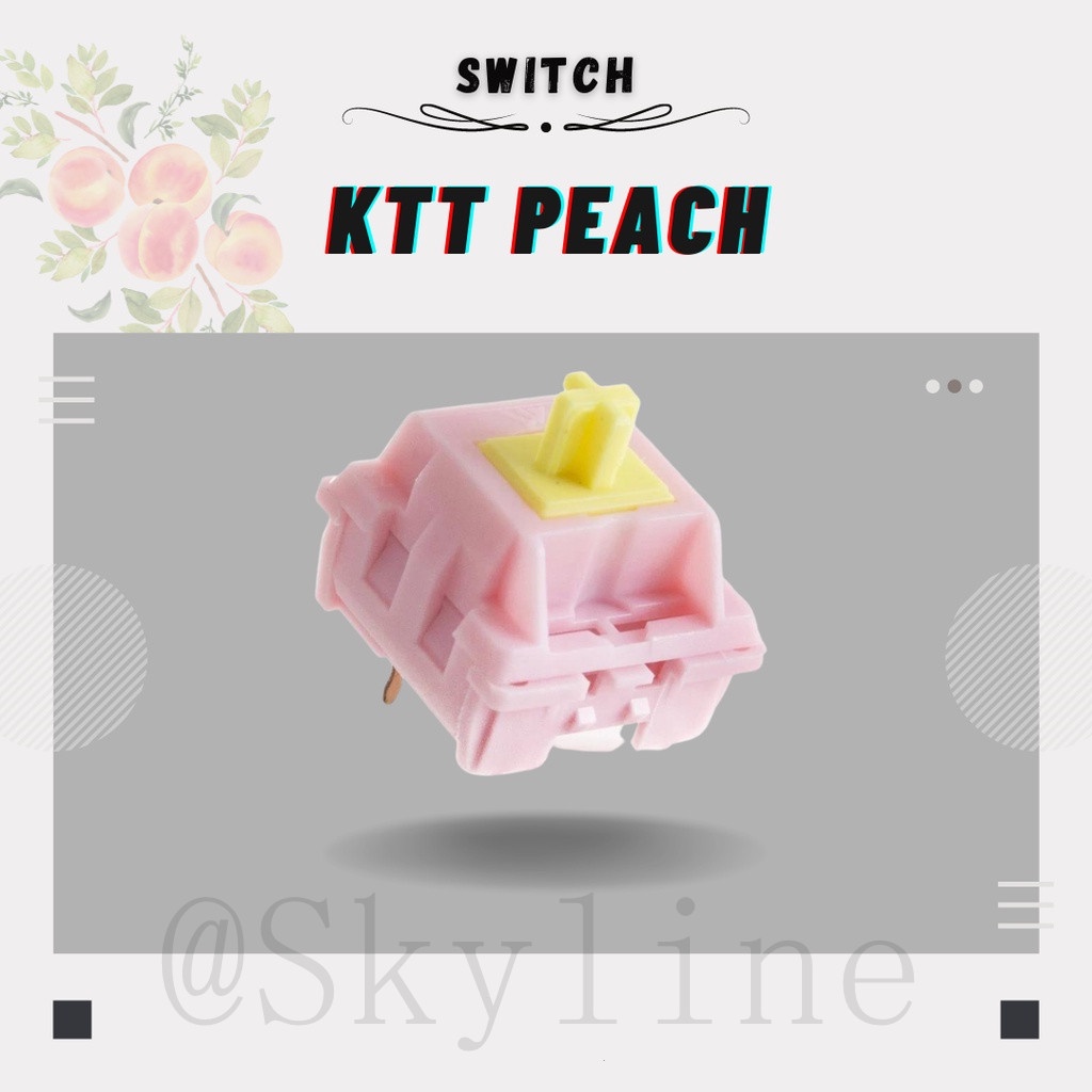 KTT Peach Linear Switch Mechanical Keyboard Switch SMD LED 3 pin Switch ...