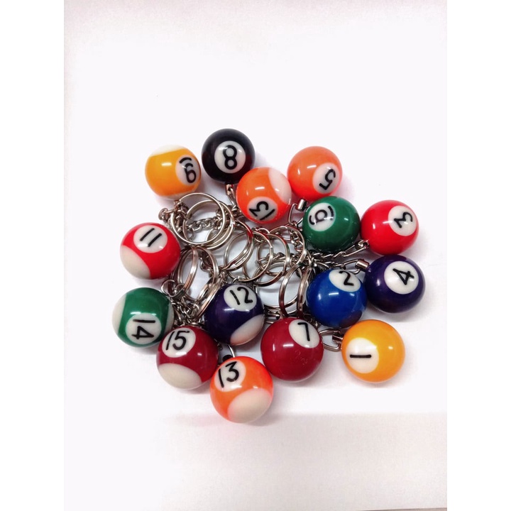 ANY 8 PCS KEYCHAIN BILLIARD BALL /PALAWIT SA BAG /BILLIARD ACCESSORIES ...