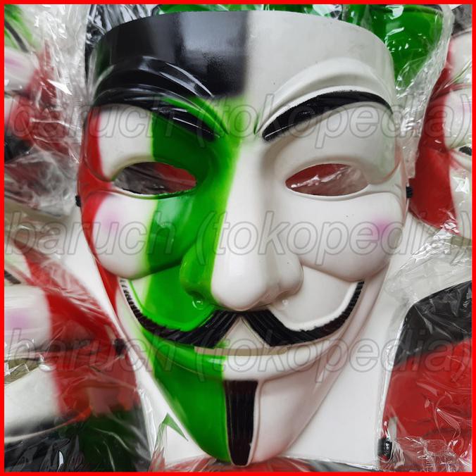 Anonymous Mask Vendetta Guy Fawkes Hacker Color Squeeze Mask | Shopee ...
