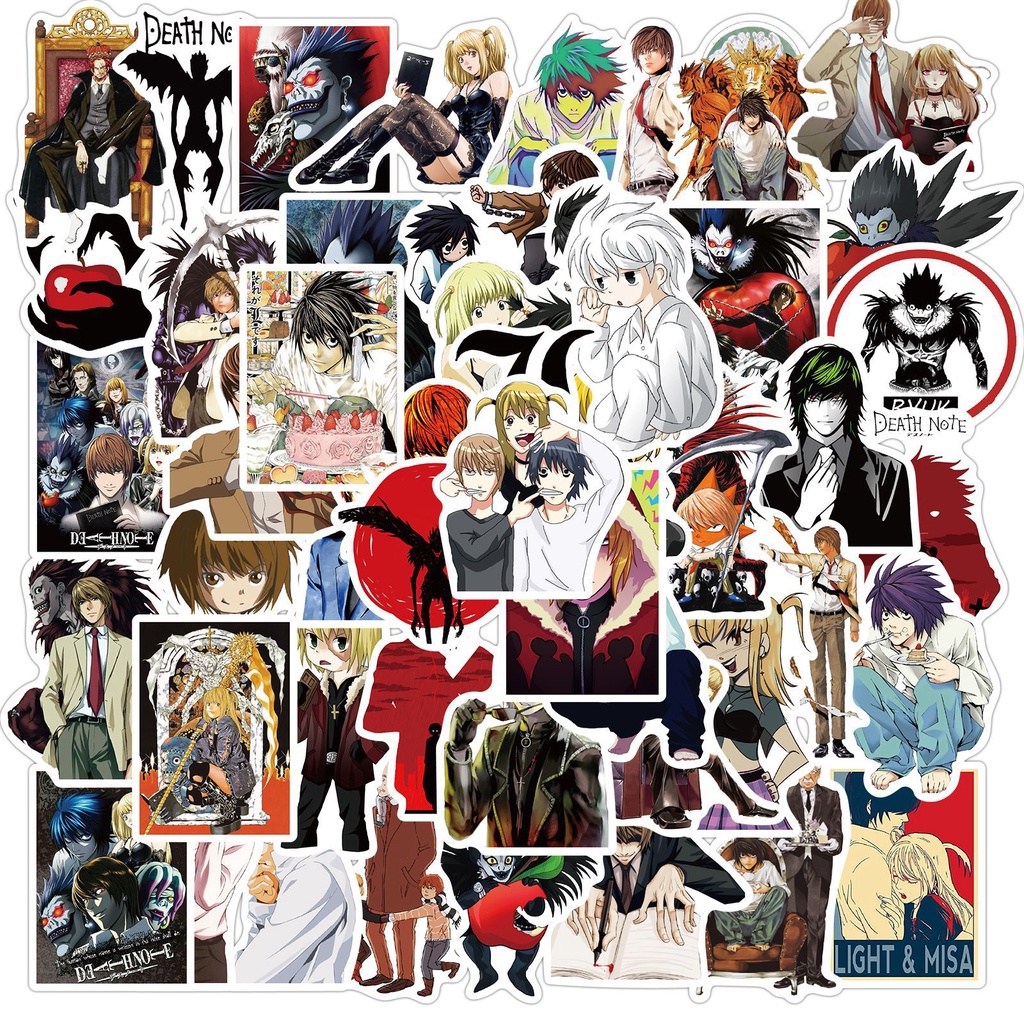 Y&P| Death Note Sticker Anime Waterproof Graffiti Decals Pack, 50pcs ...