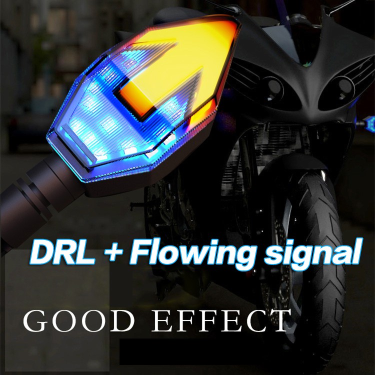1 Pair Arrow LED DRL & Turn Signal Flowing Motor Led Light Indicator ...