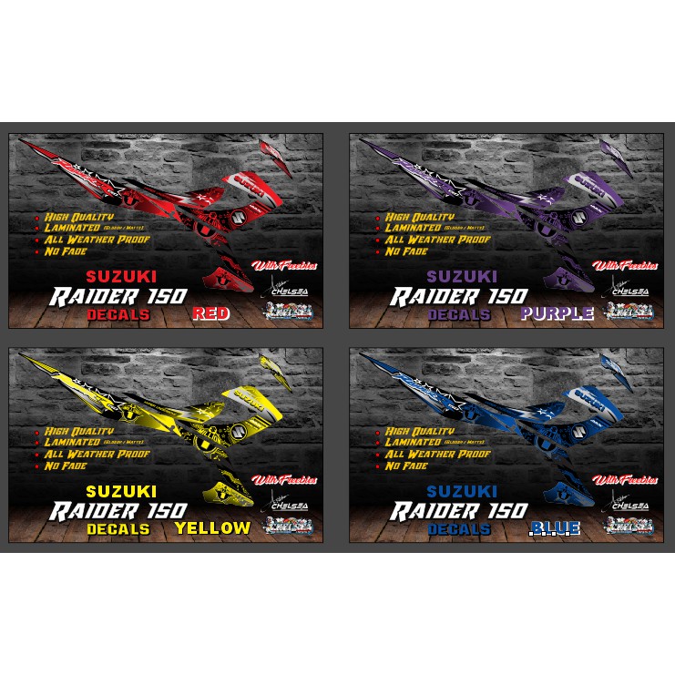 Suzuki Raider 150 Decals / Stickers With Freebies | Shopee Philippines