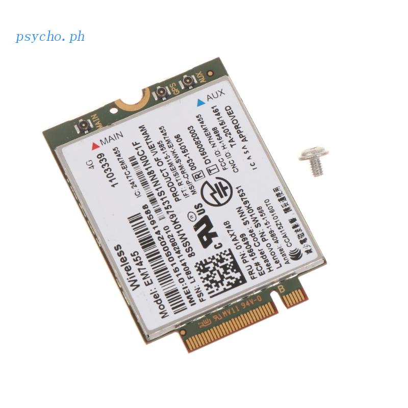 Psy 01AX748 Wireless EM7455 4G LTE WWAN M.2 Card Mobile Module For ...