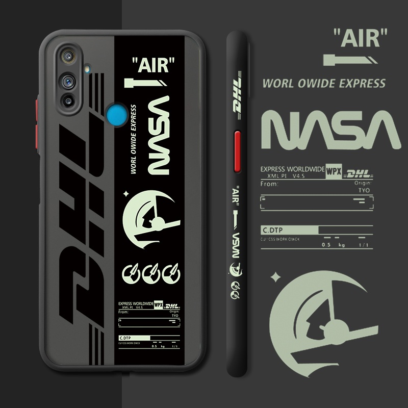 For Realme C3 C3i Case Side Square Edge Thin Frosted Transparent Hard ...