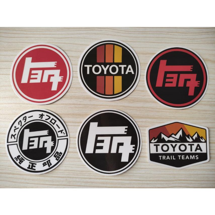 Toyota JDM Waterproof Stickers Japanese Decals Glossy Vinyl For Outdoor ...