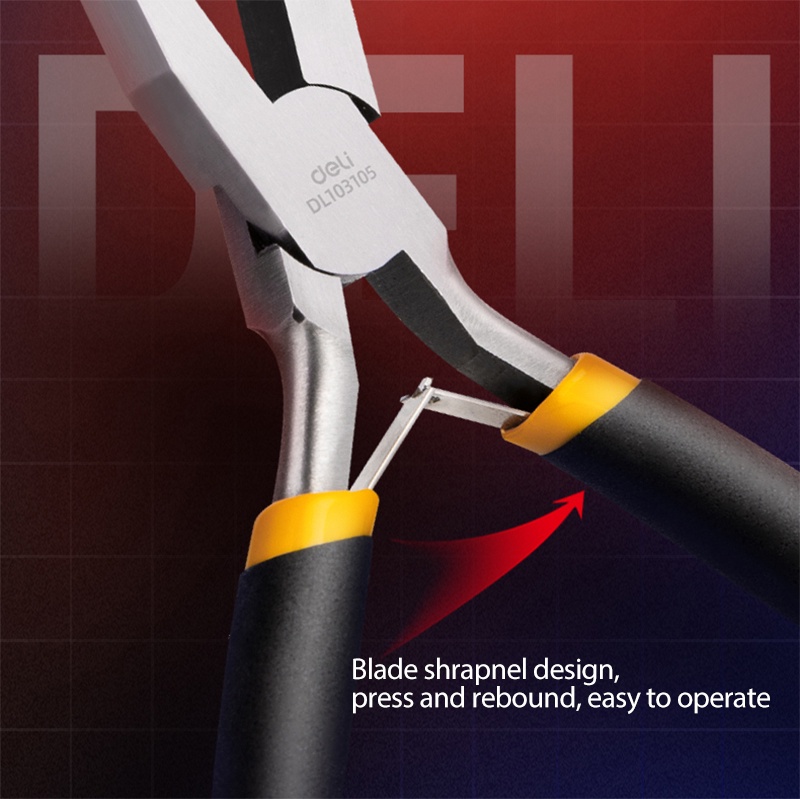 Deli 5" Mini Flat Nose Pliers Multifunctional Hand Tool With Plastic ...