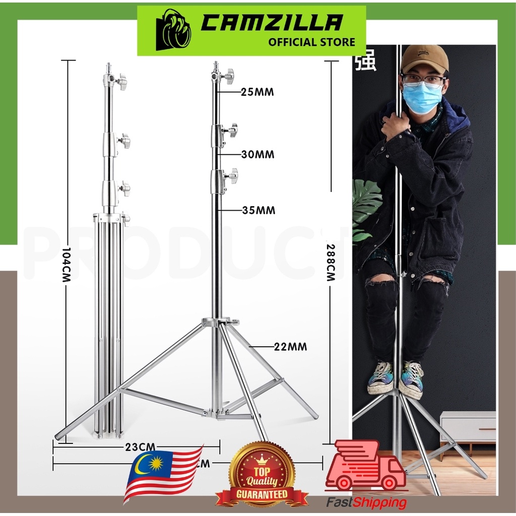 VAMOS Photography Light Stand 2.8m Photography Light Stand Flash Stand ...