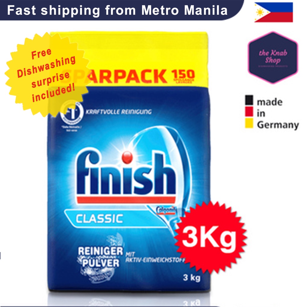 3kg/150 cycles Finish Classic Dishwashing Powder 3kg-Made in Germany ...