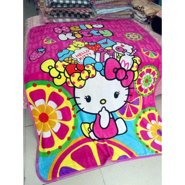 Microfiber Blanket Character design(Hellokitty) | Shopee Philippines