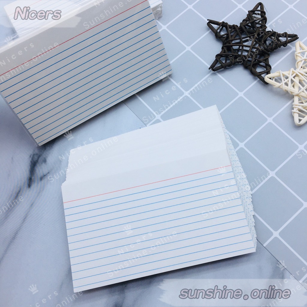 3x5 inches INDEX CARD RULED BOTH SIDES 100pcs per pack | Shopee Philippines