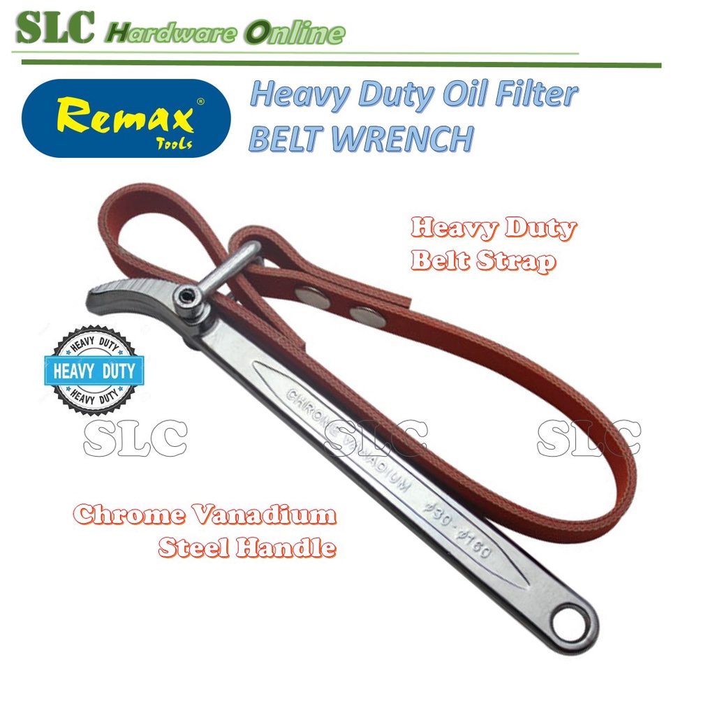 REMAX 9" Heavy Duty Belt Wrench Oil Filter Adjustable Car Oil Filter ...