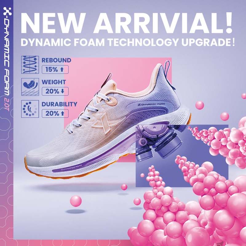 XTEP Women Dynamic Foam 2.0t Running Shoes Cushioning Non Slip ...